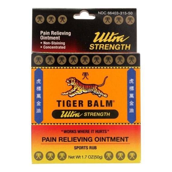 Tiger Balm Pain Relieving Ointment Ultra Strength, Non-staining, 1.7 Oz ...